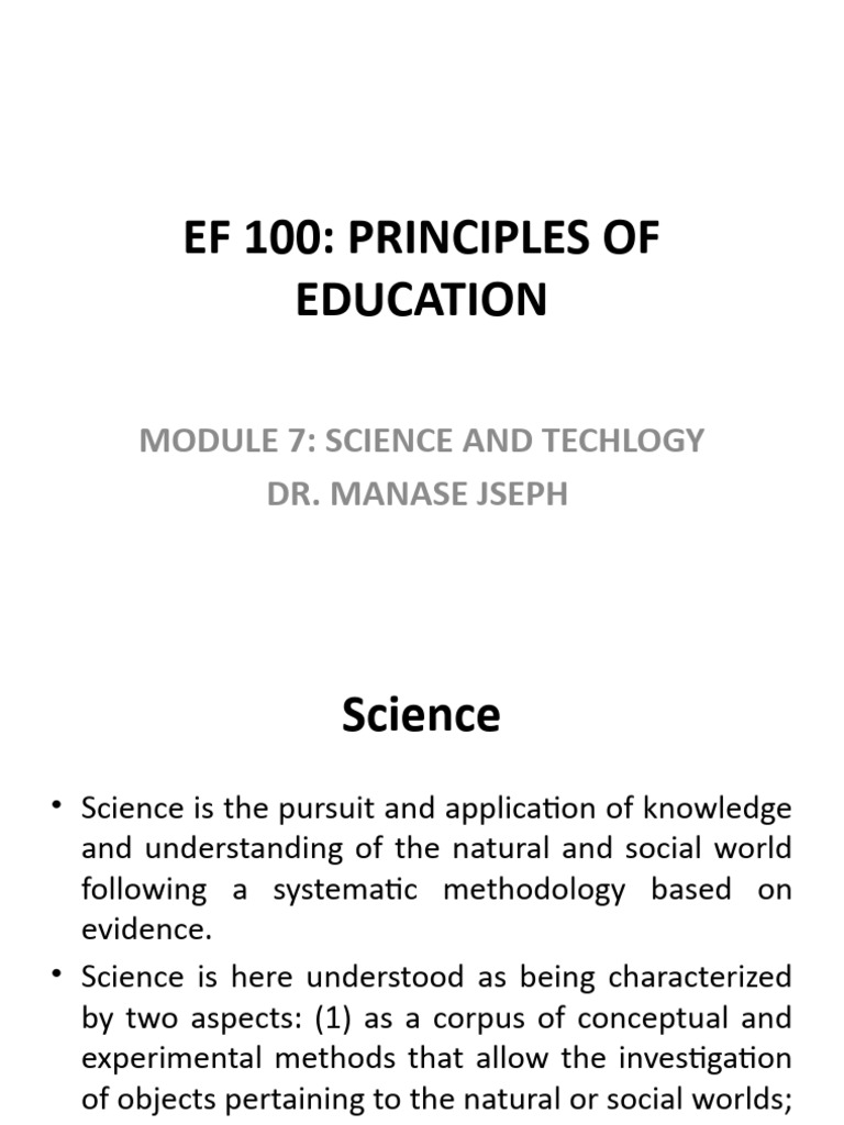 Module 7 Science and Technology | PDF | Falsifiability | Science