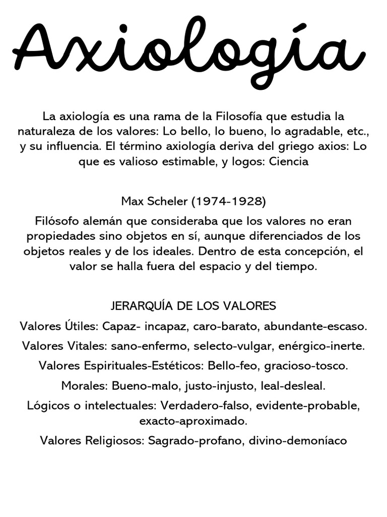 Axiología | PDF | Filosofía
