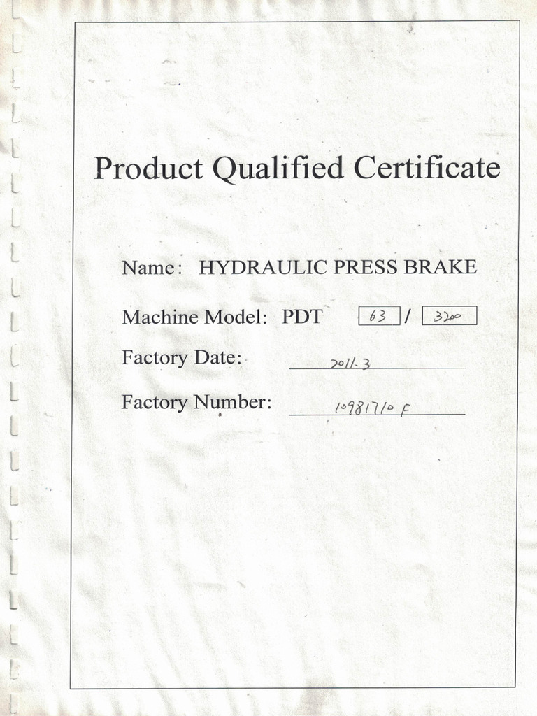 Manual PDT 63x3200f | PDF