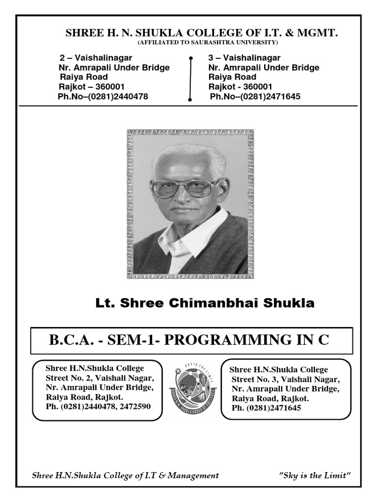 C Material Bca 1 2023 Pdf String Computer Science Pointer Computer Programming
