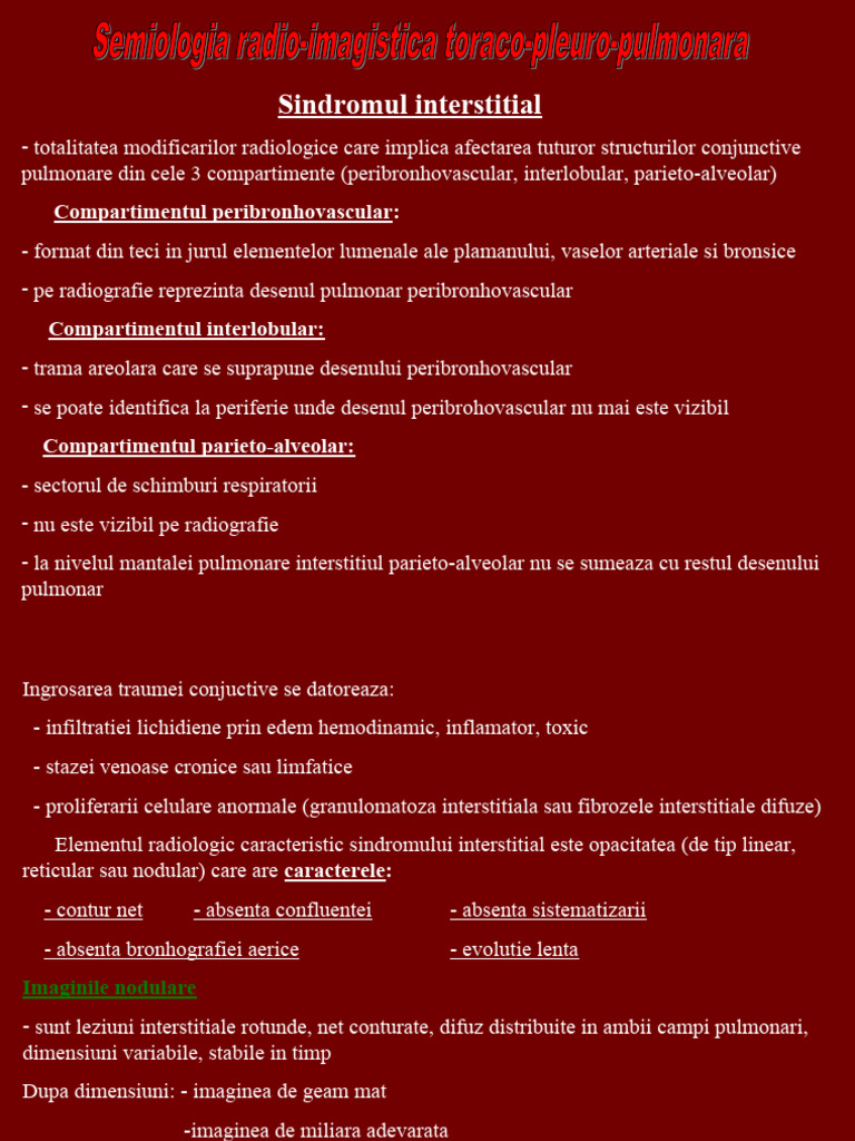 4.semiologia Radio Imagistica Toraco Pleuro Pulmonara | PDF