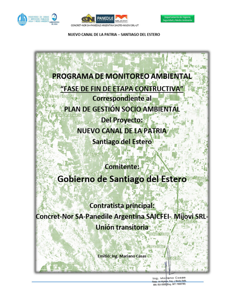 Pma Fin Etapa Constructiva - Canal Patria - Valido | PDF | Entorno natural | Ciencia medioambiental