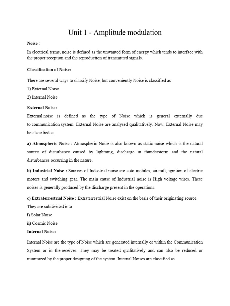 PCS Unit 1 | PDF | Frequency Modulation | Multiplexing