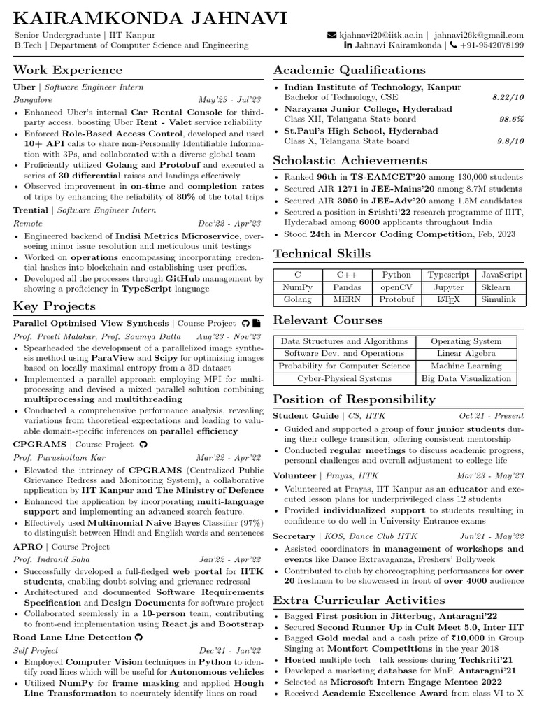 Work Experience Academic Qualifications | PDF | Computer Science ...