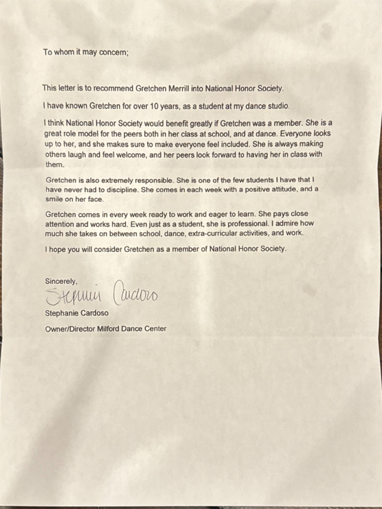 Steph Reference Letter | PDF