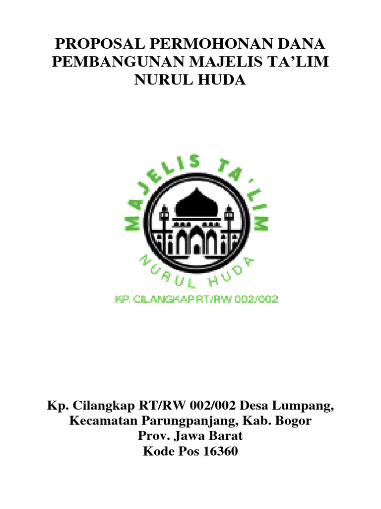 Proposal Majelis Ta'lim Nurul Huda-2 | PDF