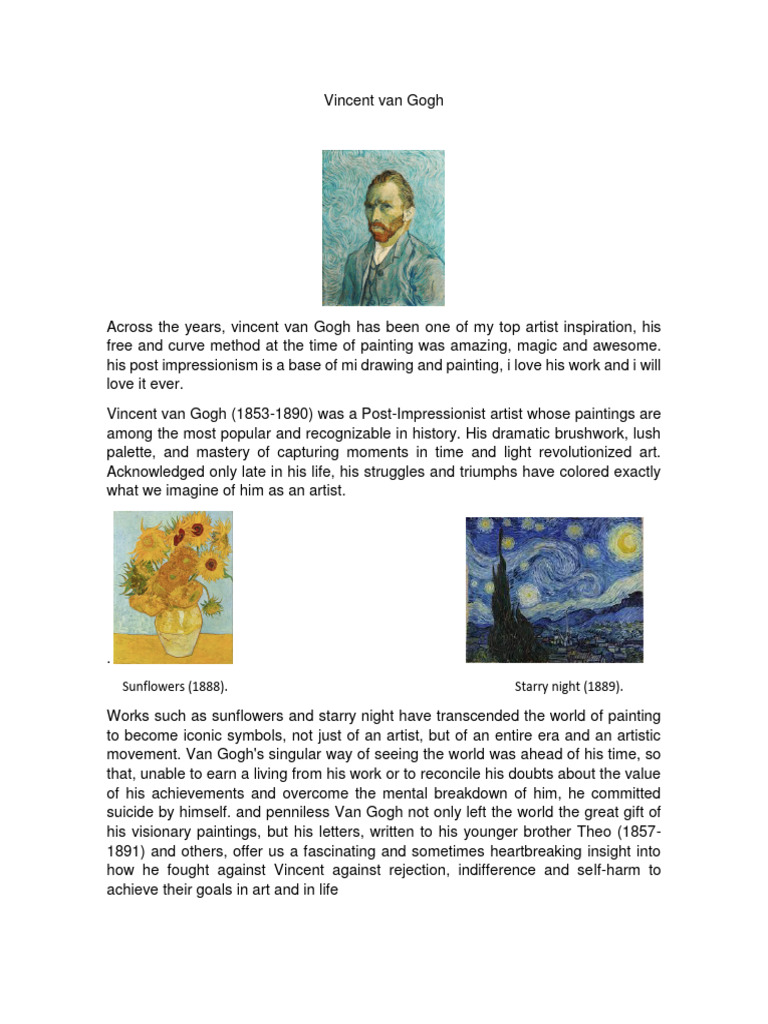 Vincent Van Gogh | PDF