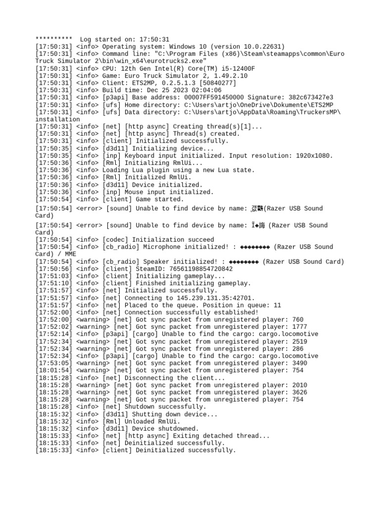 Client 2024 01 07 Log | PDF | Input/Output | Usb