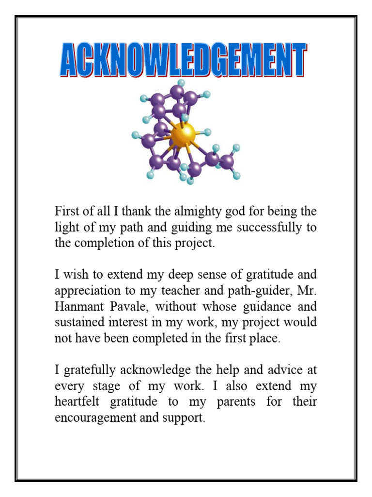 Project Acknowledgments and Gratitude | PDF | Career & Growth