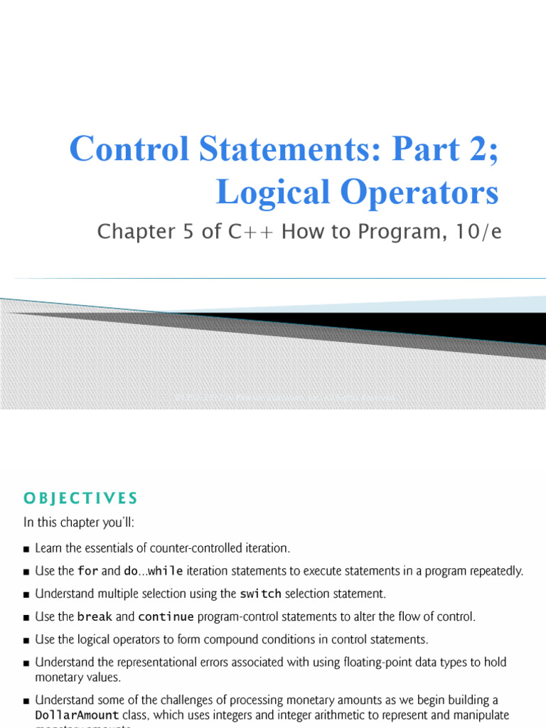 C ++ Control Statements | PDF | Rounding | Control Flow