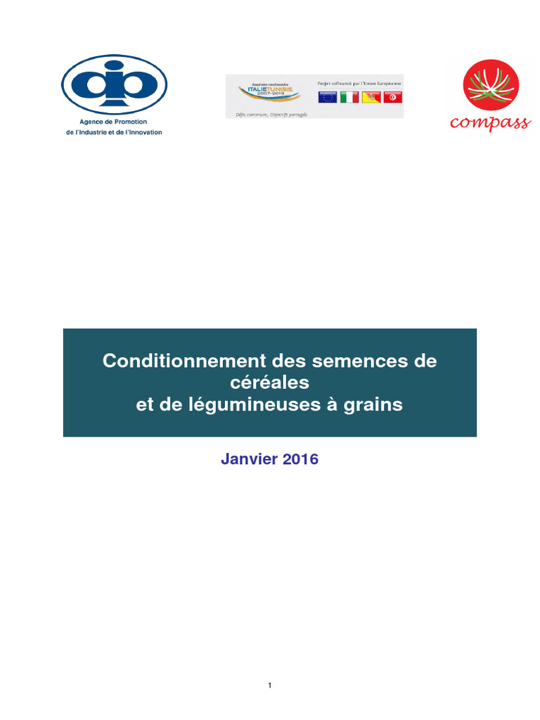 Conditionnement des semences de légumineuses | PDF | Blé | Céréale