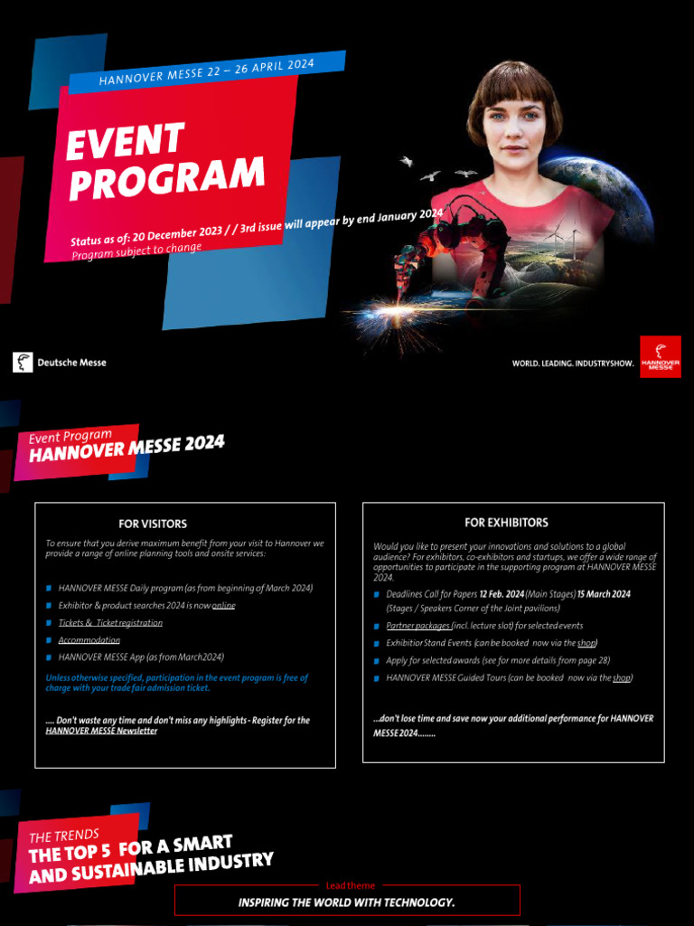 Event Program Hannover Messe 2024 | PDF | Computers | Technology & Engineering