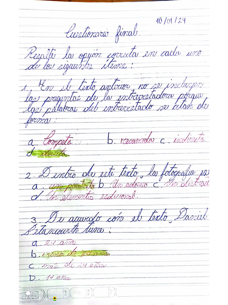 LY Cuestionario | PDF