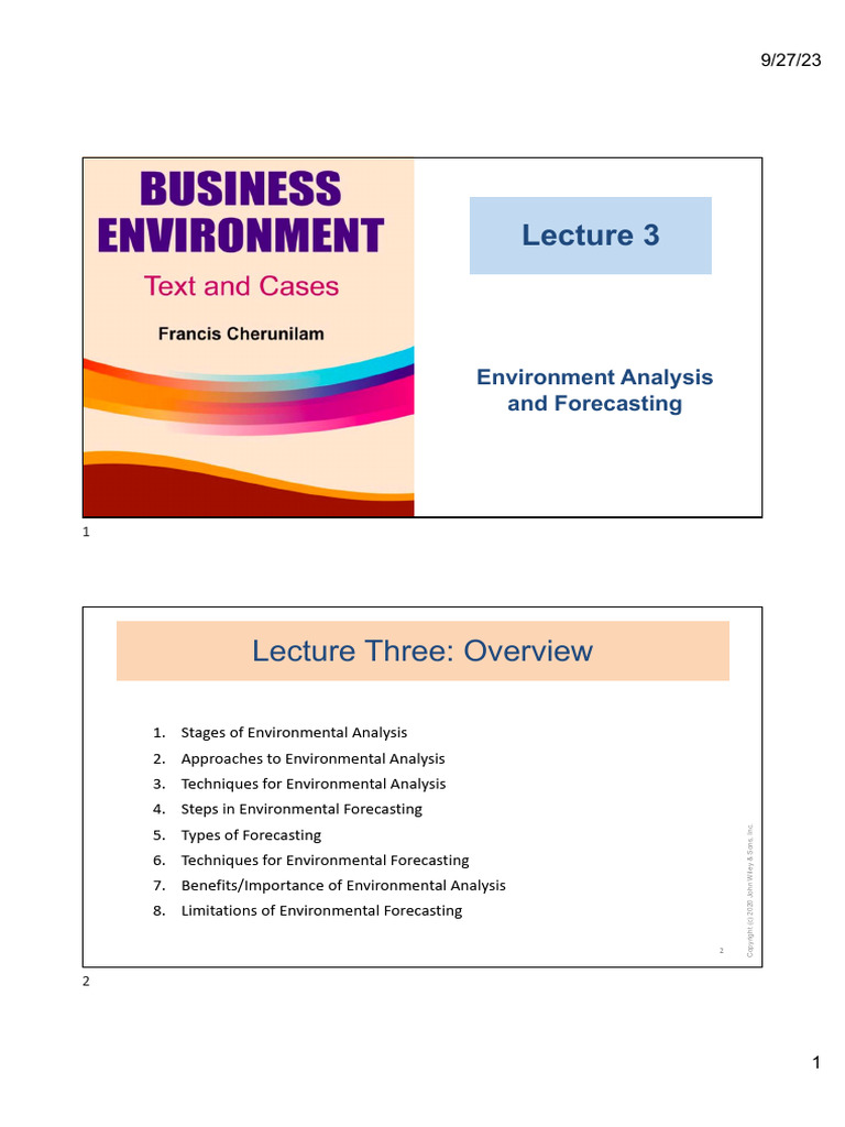 Week 1 Lecture 03 Pdf Scenario Planning Forecasting