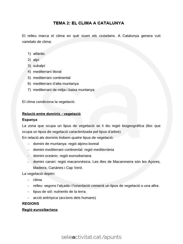 Tema 2 Clima Cat Gemma Ribas | PDF