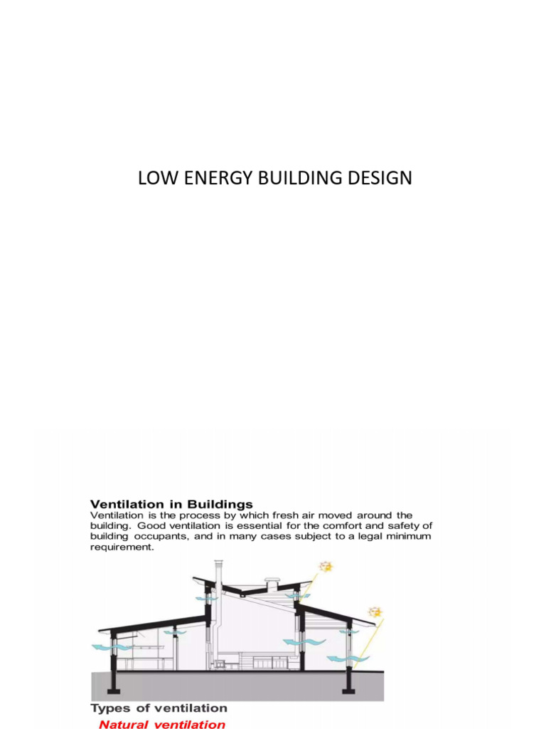 Low Energy Building Design | PDF | Window | Atmosphere Of Earth