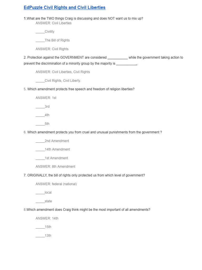 Civil Rights vs. Civil Liberties Explained | PDF | Civil Liberties ...