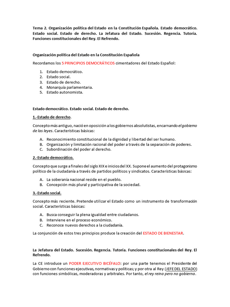 Tema 2 Organizacion Politica | PDF | Estado (política) | Democracia