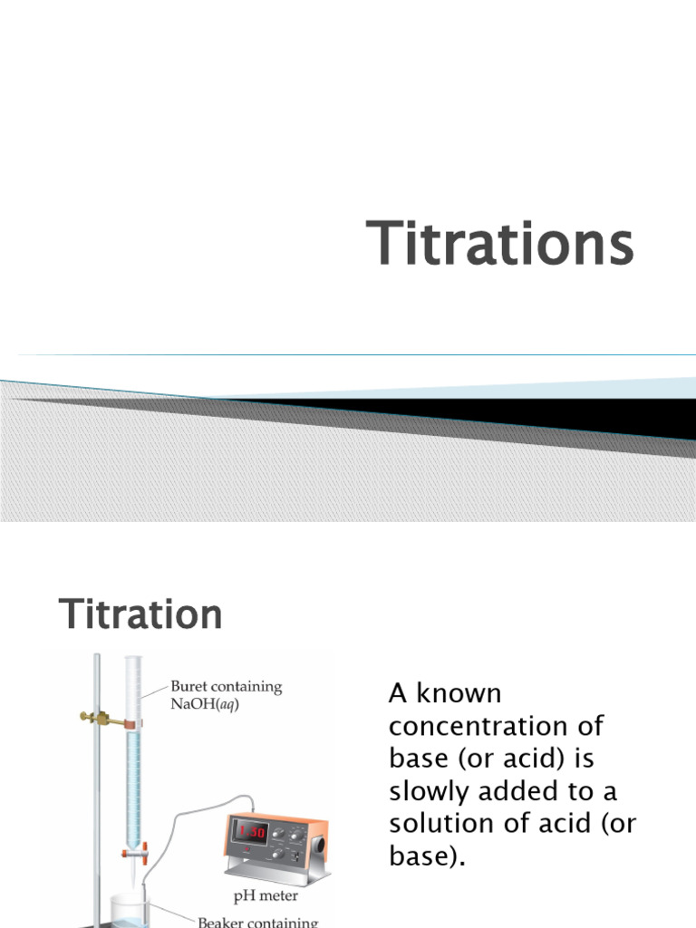 AP Titrations Presentation | PDF | Chemistry | Titration