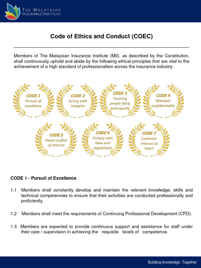 Mii Coec July 2021 | PDF | Regulatory Compliance | Conflict Of Interest