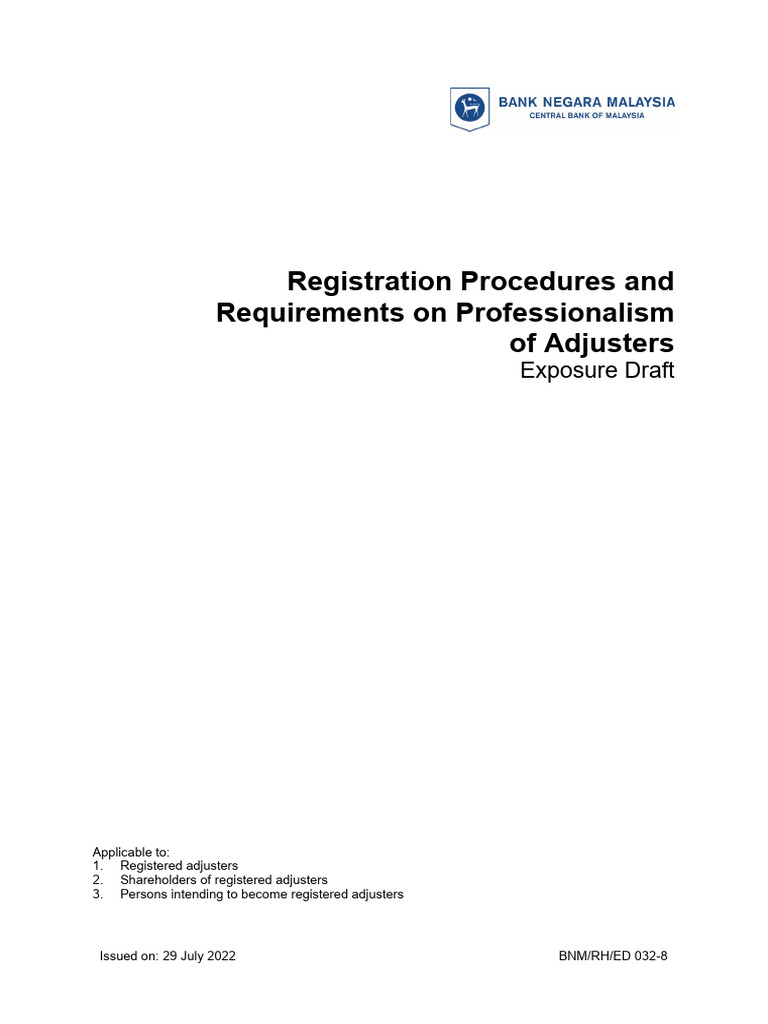 Adjuster Registration & Professionalism Guide | PDF | Board Of ...