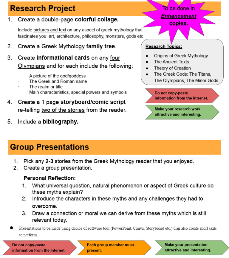 Greek Mythology Research & Presentations | PDF | Greek Mythology | Deities