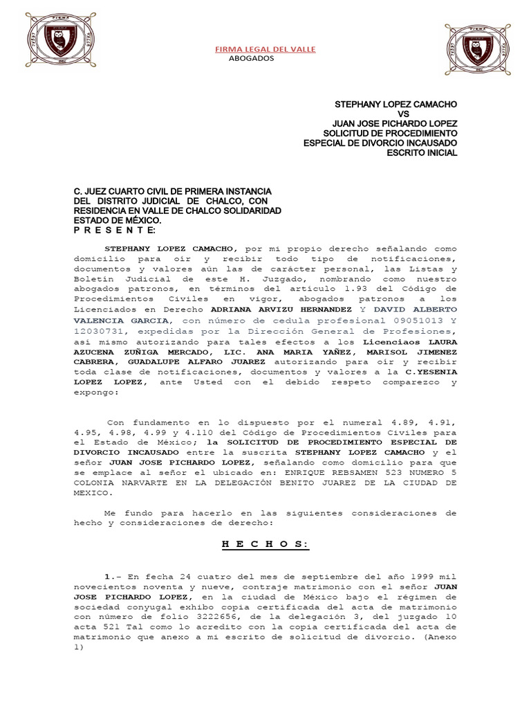 Estephany Lopez Divorcio | PDF | Divorcio | Matrimonio