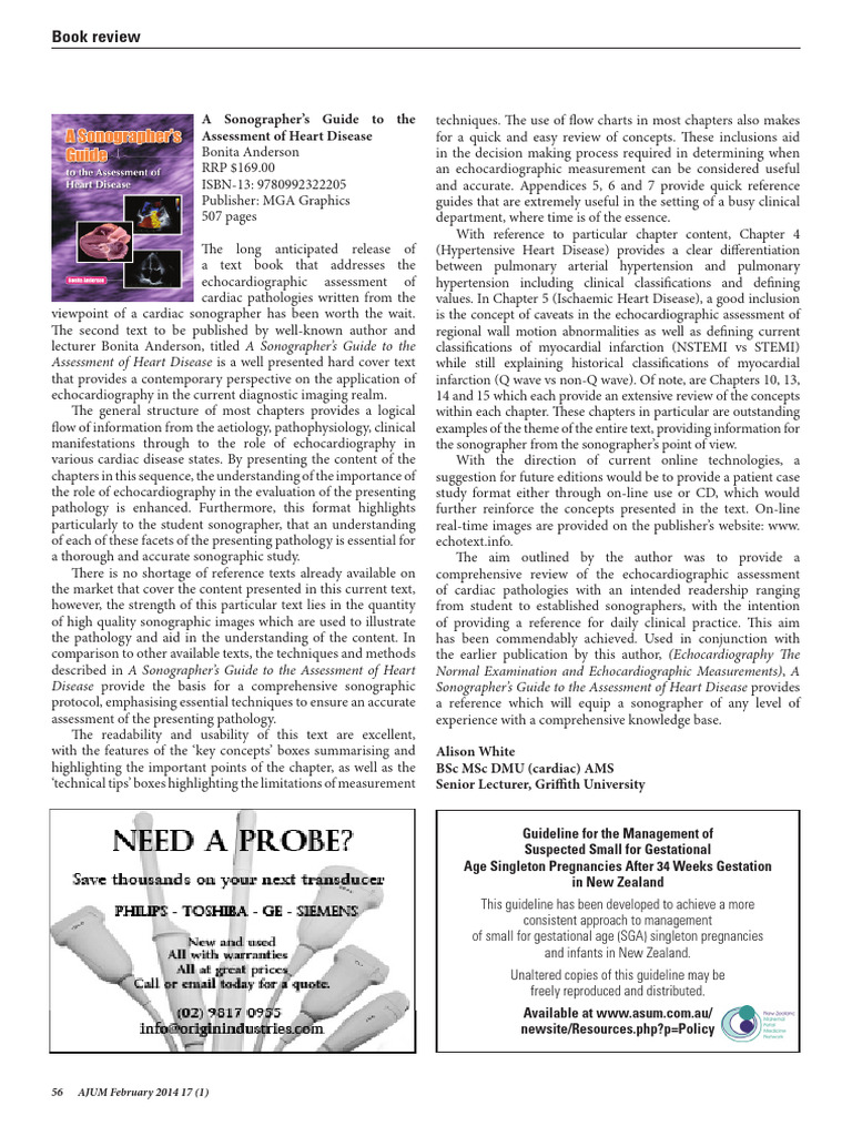 A_sonographers_guide_to_the_assessment_o | PDF | Echocardiography | Myocardial Infarction