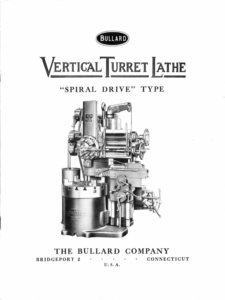 Bullard Spiral Drive Vtl General Sales Brochure Pdf