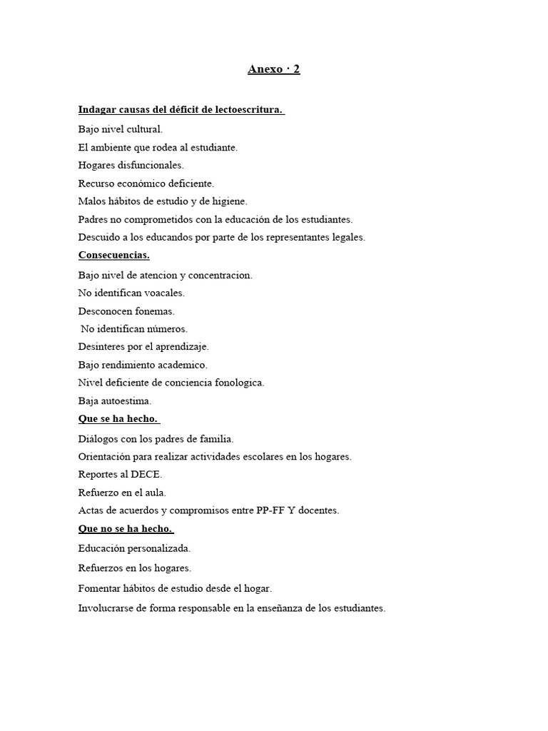 ANEXO 2 2do C | PDF | Escritura | Aprendizaje