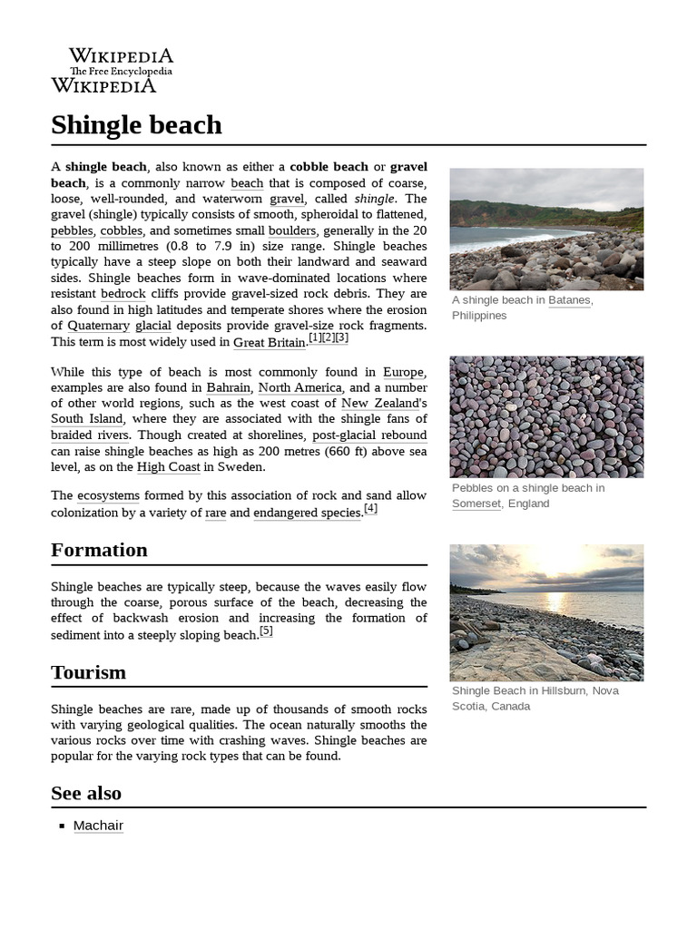 Shingle Beach | PDF | Beach | Erosion