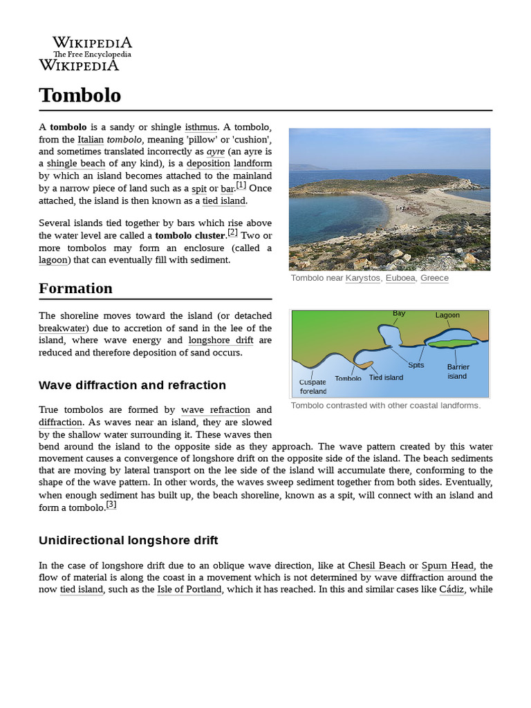 Tombolo | PDF | Hydrology | Landscape