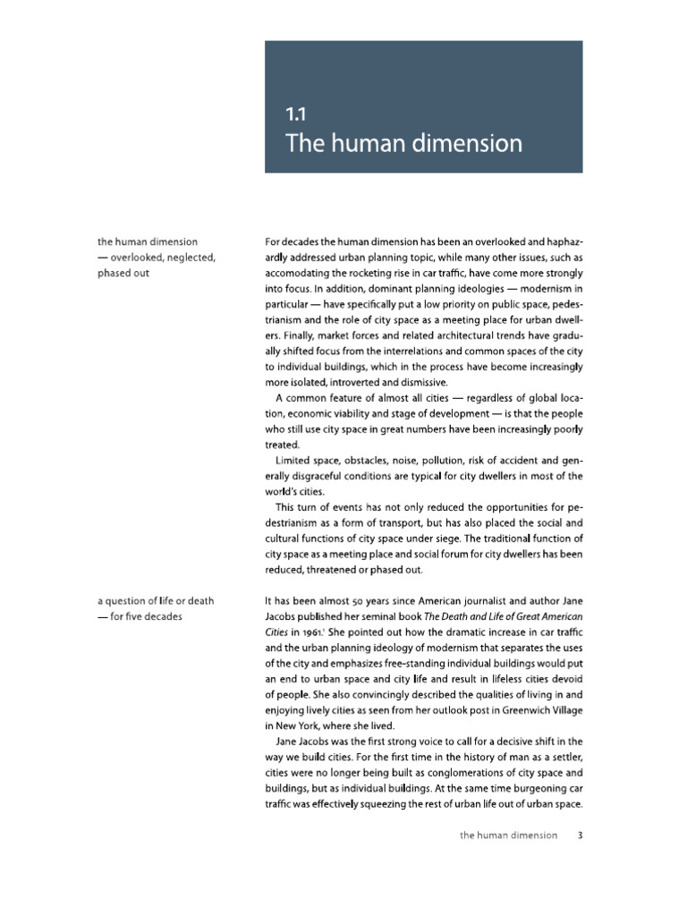 Human Dimension in City Design | PDF