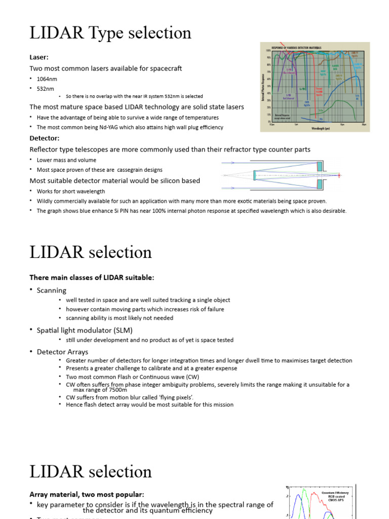 Lidar Selection Pdf Lidar Sensor