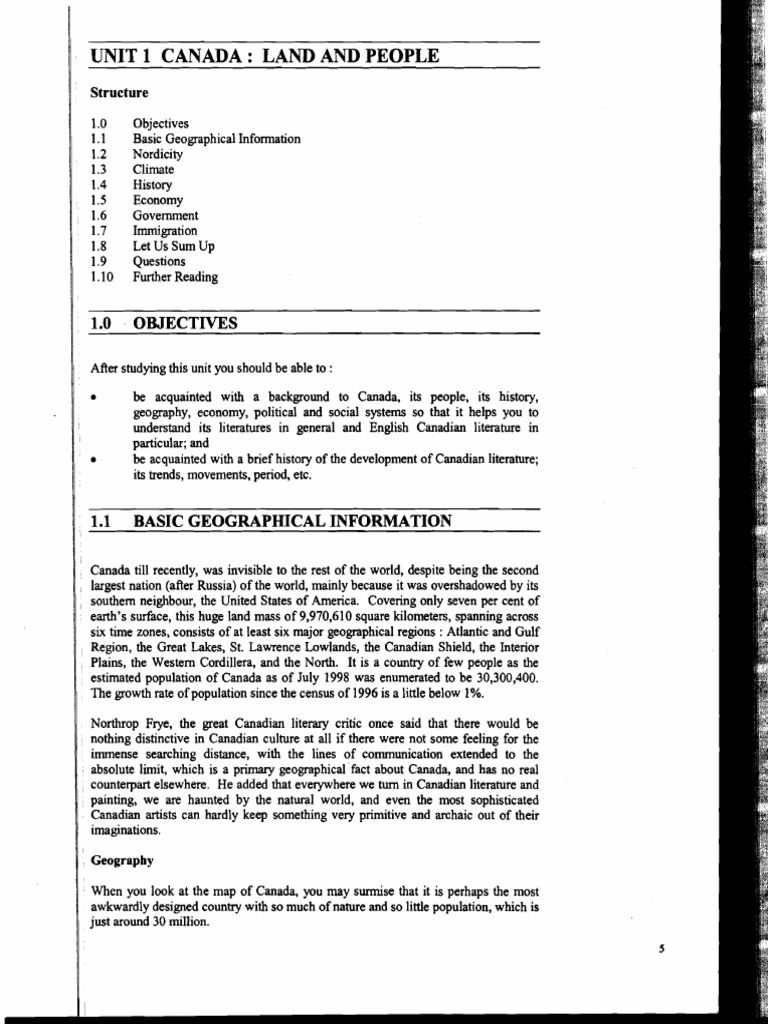 Canada Land & People | PDF | Canada | British Empire