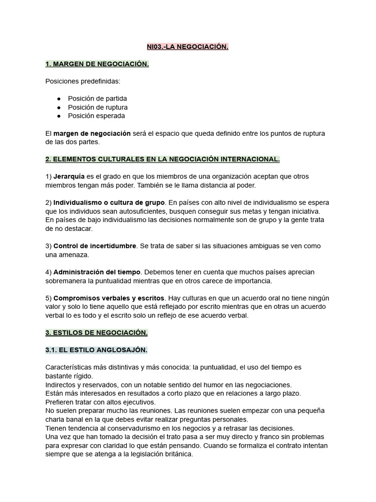Resumen Neg Ut3 | PDF | Negociación | Individualismo