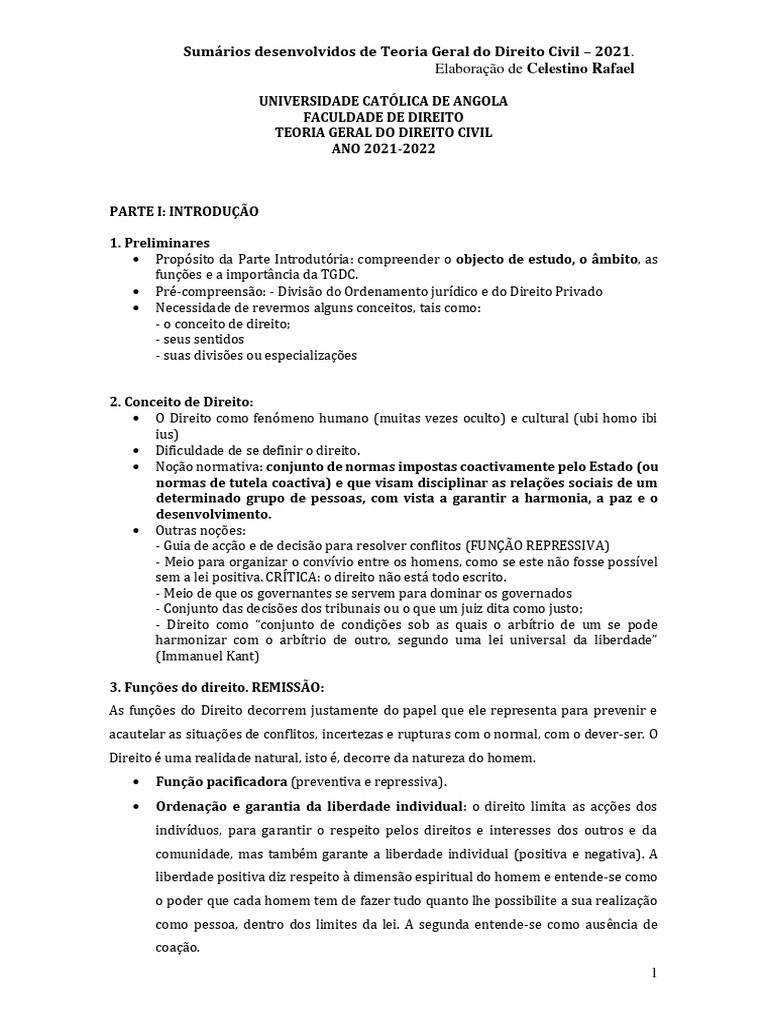 Teoria Geral do Direito Civil | PDF | Direito Privado | Direito Civil ...