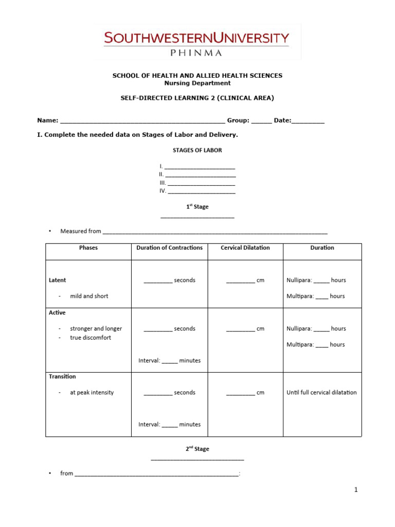 SDL 2 1 | PDF | Childbirth | Motherhood