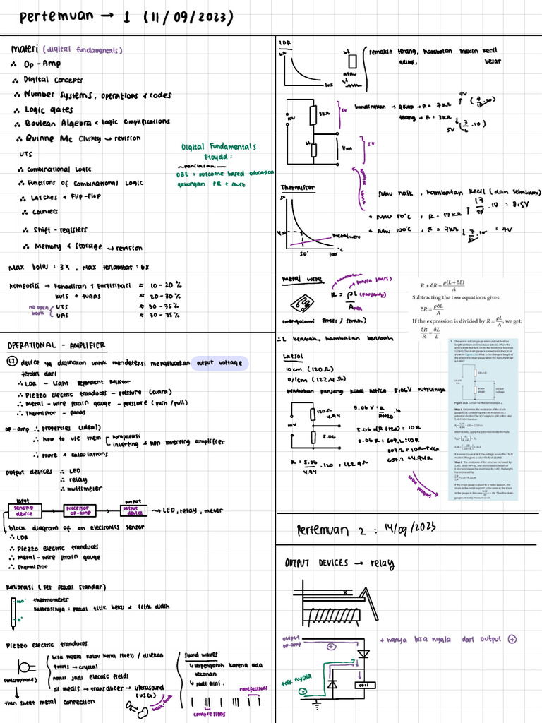 Elektronika catatan | PDF | Logic Gate | Electrical Circuits