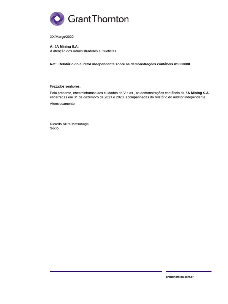 modelo nota explicativa | PDF | Contabilidade | Relatório anual