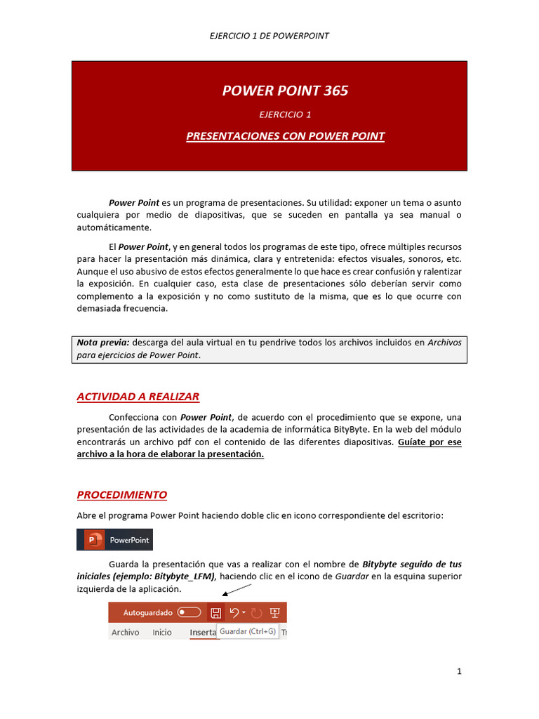 01 Presentaciones Con Power Point Instrucciones | PDF | Microsoft PowerPoint | Microsoft Excel