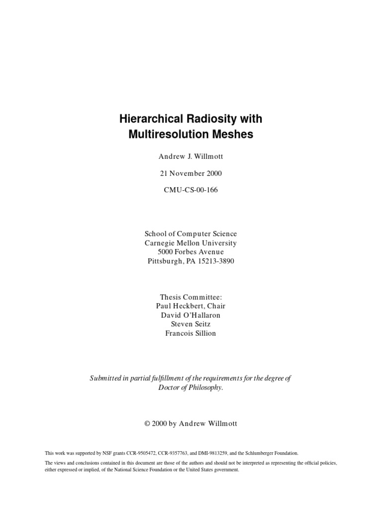 Hierarchical Radiosity With Multiresolution Meshes | PDF | Rendering (Computer Graphics) | 3 D ...