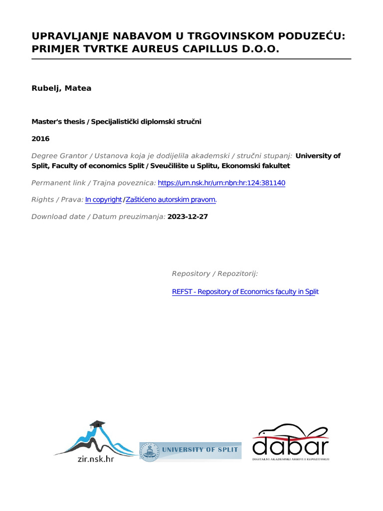 Rubelj Matea Efst 2016 Speci Struc | PDF