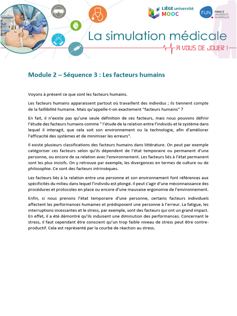 Comprendre les facteurs humains | PDF | Stress (Biologie ...
