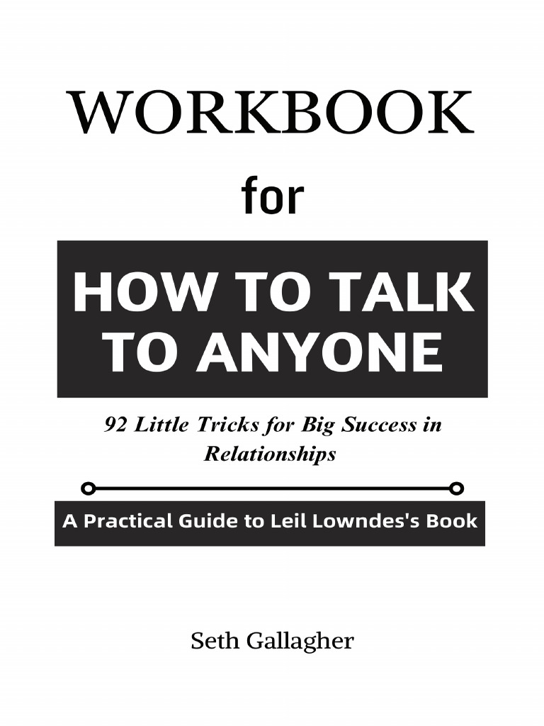 Workbook For How To Talk To Anyone | PDF