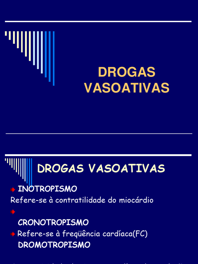 Aula Pos - Drogas Vasoativas | PDF | Dopamina | Sistema cardiovascular