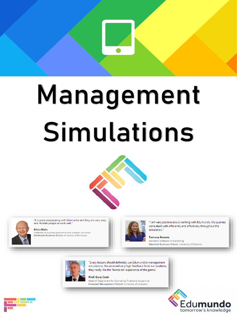 Edumundo Simulations Overview | PDF | Simulation | Strategic Management