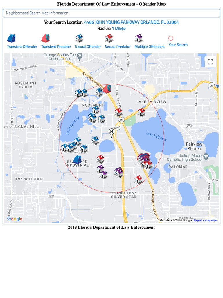 Fdle - Offender Map | PDF | Social Science