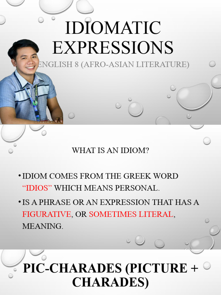 Idiomatic Expressions English 8 | PDF | Idiom | Linguistics
