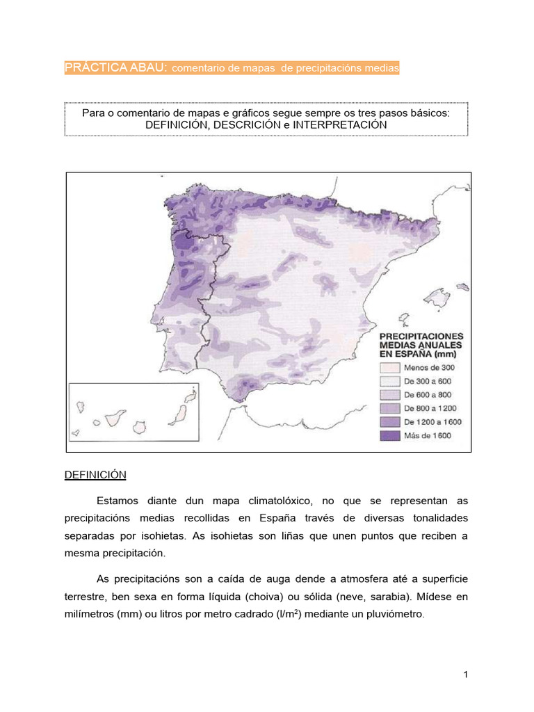 Práctica Mapa Precipitacións | PDF